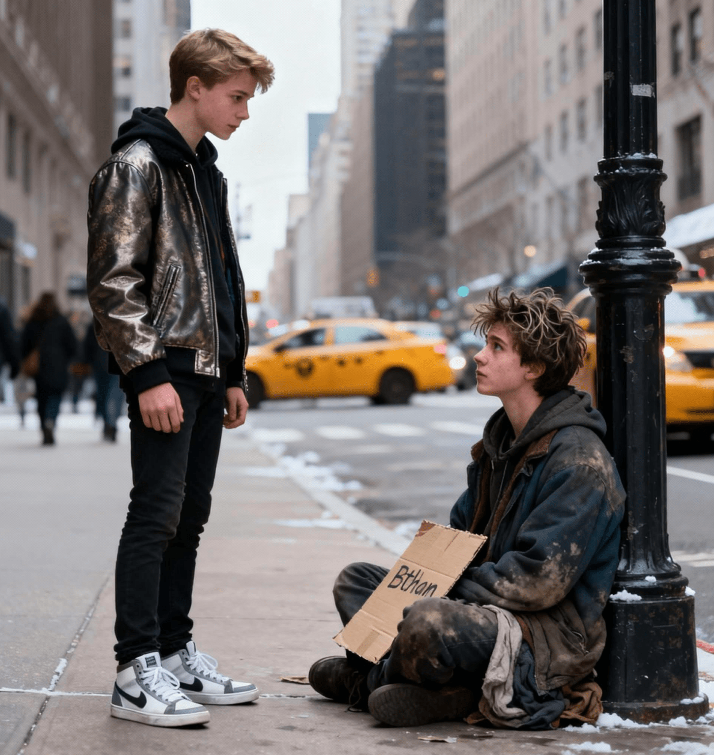 Un adolescent riche s’est figé au moment où il a aperçu un garçon sans ...